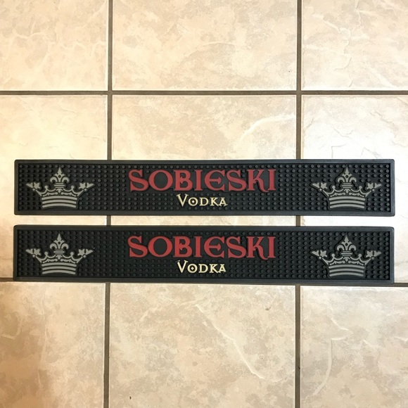 Dining | 2 Sobieski Vodka Drink Spill Bar Rubber Mat Rail Runner ...